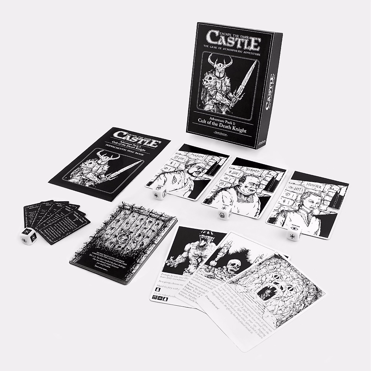 Themeborne Escape The Dark Castle Board Game Cult of The Death Knight Adventure Pack 1 - New Challenges Await! Cooperative Strategy Game for Adults, Ages 14+, 1-4 Players, 45 Minute Playtime, Made