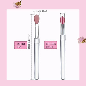 ELESDA Lip Brush, Silicone Lip Applicator Reusable 3PCS Lip Mask Applicator, Silicone Lip Brush Retractable Lip Gloss Balm Applicator Eyeshadow Lip Scrub Brush Applicator Lip Applicators Disposable