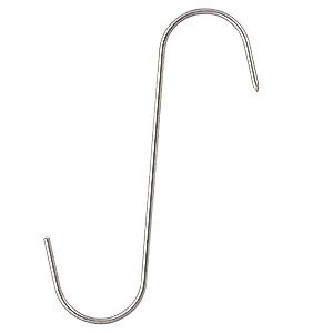 10Pcs 6 Inches Stainless Steel Butcher Hook, Stainless Steel Butcher Hooks for Meat Processing,s hooks Hanging Processing Butcher Hook（Silver thick 2.5 mm）
