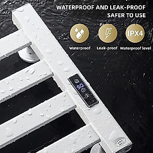 Heated Towel Rack, Electric Towel Warmer for Bathroom, Wall Hot Towel Warmer 10 Bar Touch Control, Timing, Temperature Display (10 Bar - 38in)