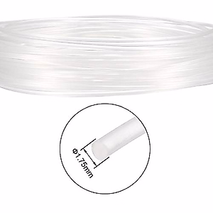 uxcell 3D Pen Filament Refills,32.5Ft,1.75mm PLA 3D Printer Refills,Dimensional Accuracy +/- 0.02mm,Transparent