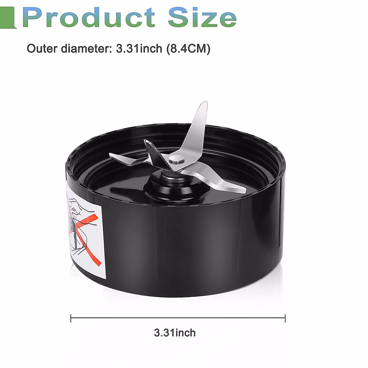 QT 2X Cross Blades compatible with Magic Bullet 250W MB1001 Series With Gaskets Replacement Blender Part