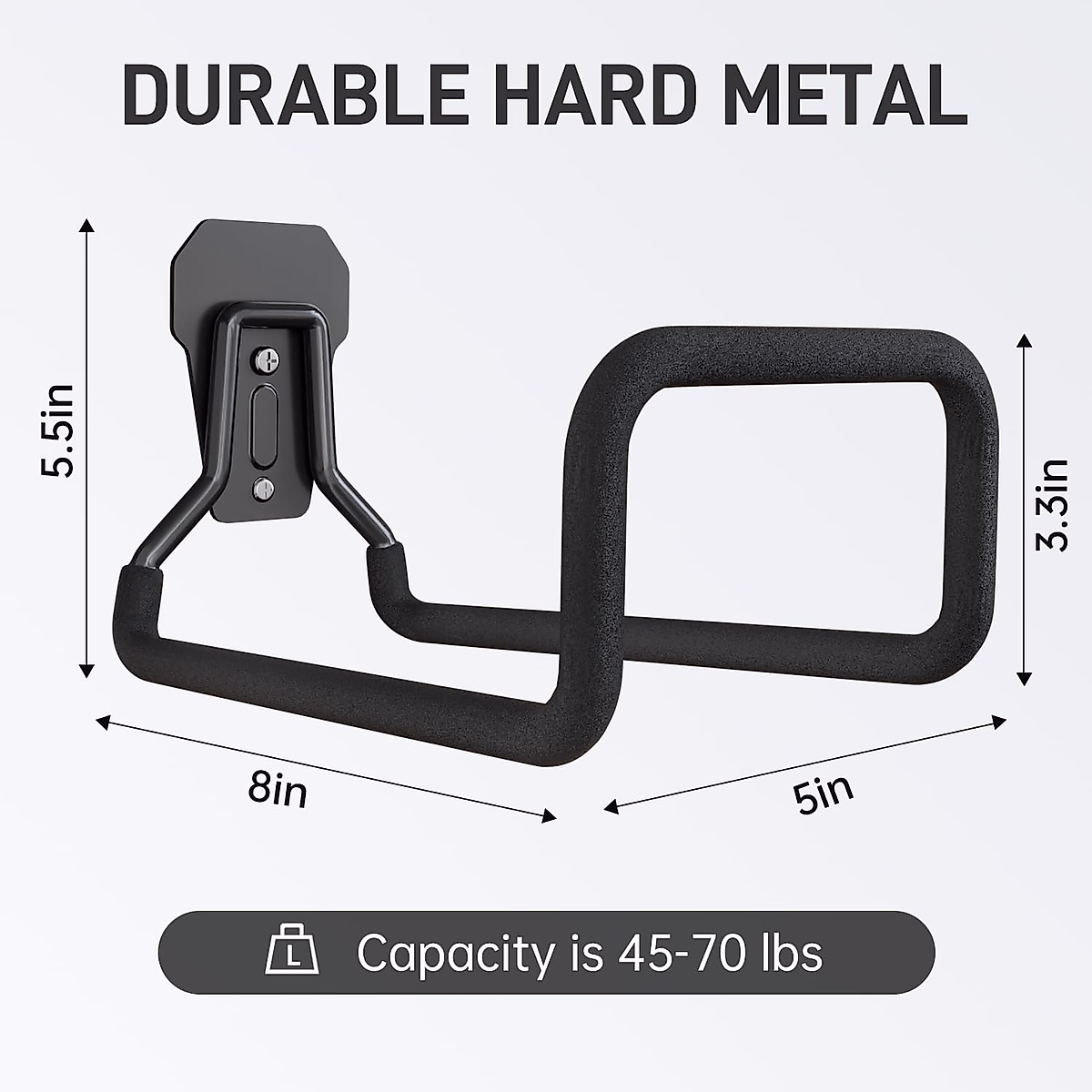 Hongmai Garden Hose Holder Wall Mount,Heavy Duty Water Hose Hanger for Garage Outside,Metal Hose Reels Hose Rack Hose Hook for Garden Hose Expandable Hose Water Hose Extension Hose 1pc
