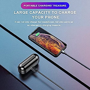 Wireless Earbuds Bluetooth 5.0 in Ear Light-Weight Headphones Built-in Microphone, Stereo Noise Reduction Waterproof Sport Running Earbuds with Charging Box
