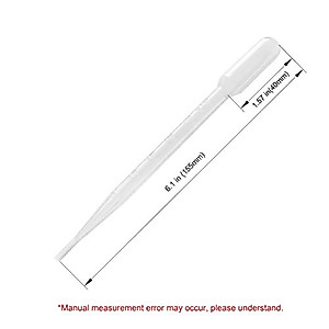 ULAB Scientific LDPE Transfer Pipette, Vol. 7ml, 3ml Graduated, 0.5ml Graduation 155mm, Pack of 100, UTP1002