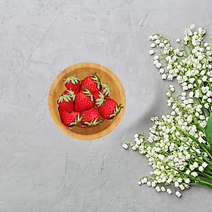 Hemoton Wooden Tray Salad Bowl Child Dried Fruit Food Bowl Bamboo Flatware