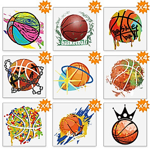 Metker basketball (160 PCS) kids waterproof temporary tattoos,children's temporary tattoo toys,boy face tattoo stickers, boy girl temporary tattoos