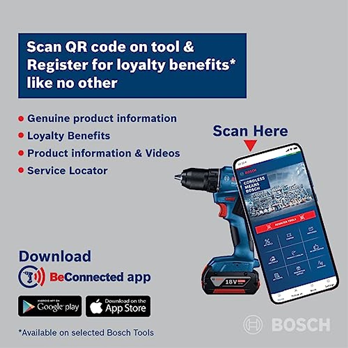 BOSCH i-Boxx72 for use with Click and Go Storage System, Empty Box, Blue