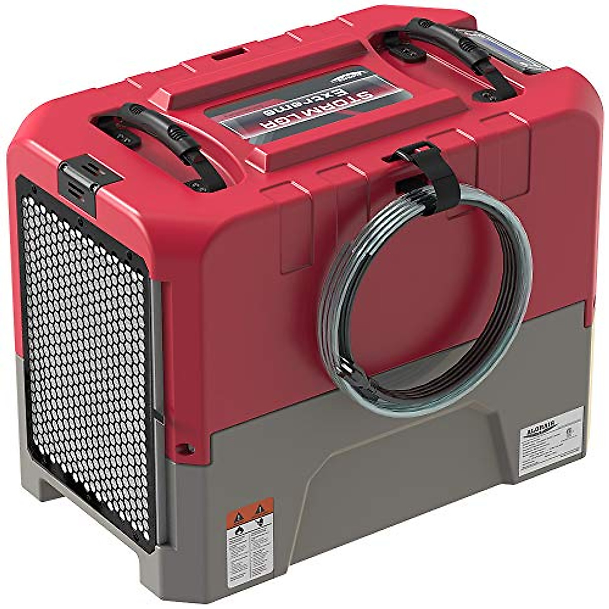 ALORAIR Commercial Dehumidifier with Pump Drain Hose, 180 Pint Large Capacity Crawl Space Dehumidifier for Water Damage Restoration, Basements Warehouse & Job Sites, 5 Years Warranty, Red