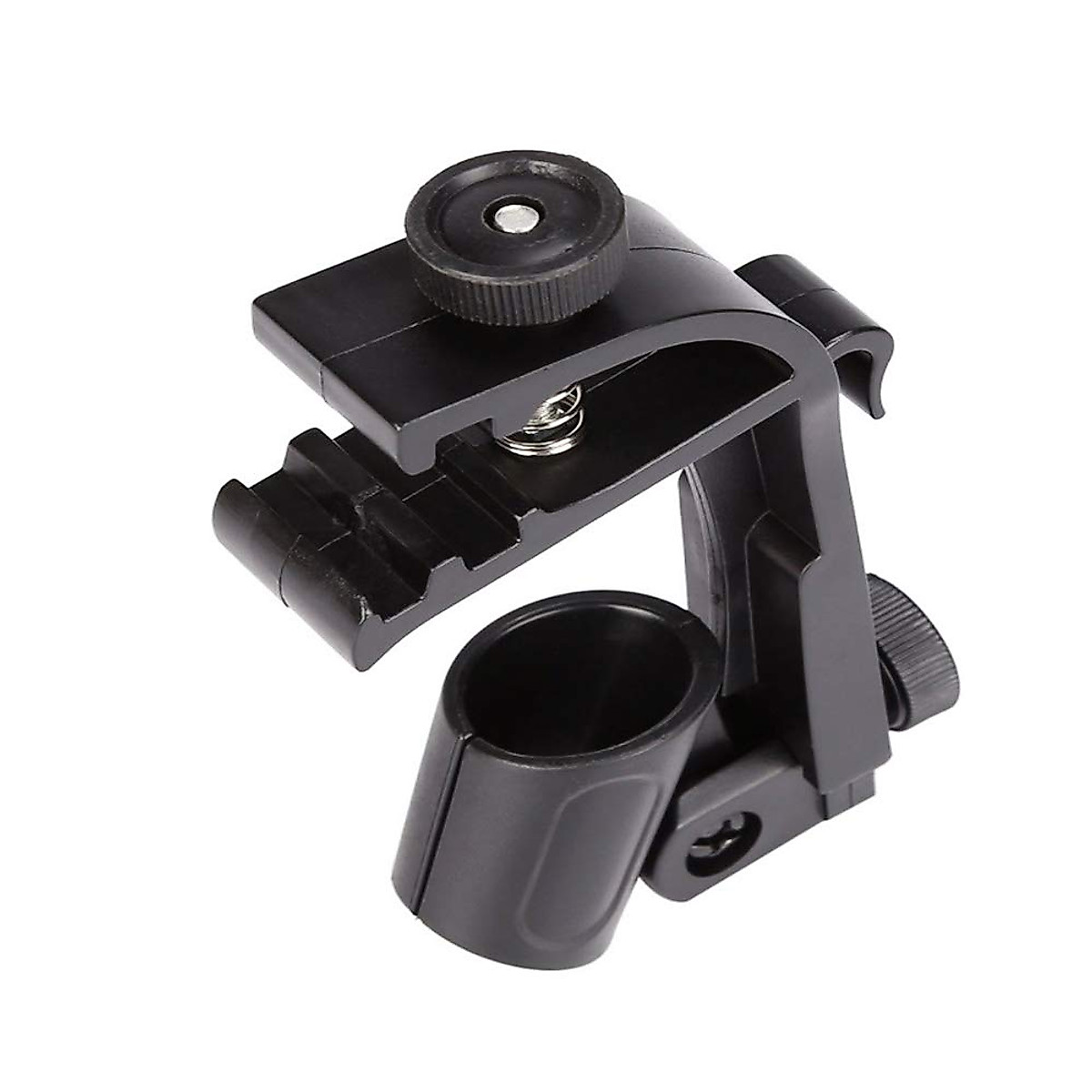 Drum Mircophone Clips Adjustable Mic Mount Snare Rim Clamp Holder, Black 2 Packs