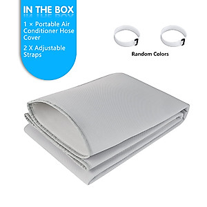 Air Jade Portable Air Conditioner Hose Cover Wrap, Insulated AC Hose Cover Sleeve, Universal Fit Portable AC Exhaust Hose with 5 inch and 5.9 inch Diameter, Gray