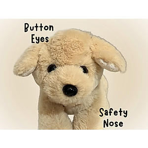 Jolitee Golden Retriever Stuffed Animals Dog Soft Huggable Golde Plushie 9.5x7 Best Stun Plush Tan Animal, Puppy Animal for Kids, Small Stuffedffed Labrador, Yellow (GOLD9)