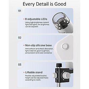 4.3" Coin Microscope - Aopick LCD Digital Microscope 1000X, 1080P USB Coin Magnifier for Error Coins with 8 Adjustable LED Lights, PC View, Compatible with MacOS Windows