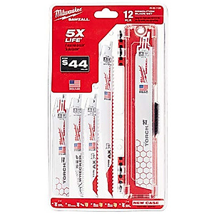 Milwaukee Electric Tool 49-22-1129 Sawzall Reciprocating Saw Blade Set, 12 Pc, White