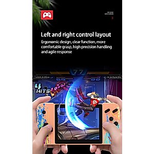 Handheld Game Console, Retro Game Console Built-in 800+ Classic Games, 3.5-inch Portable Game Console, AV Output Video Game Console Screen HD Screen Hand Held Games Gifts for Kids and Adults (Pink)