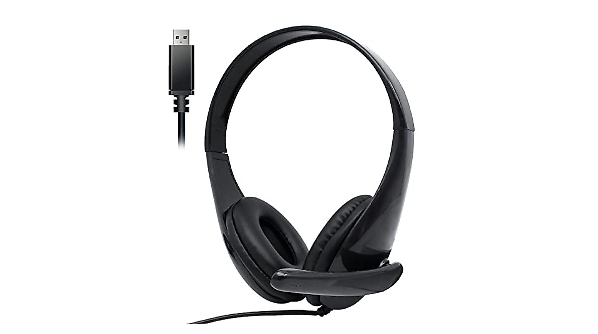 AVOVA USB Computer Headset with Microphone for Office & Online Use