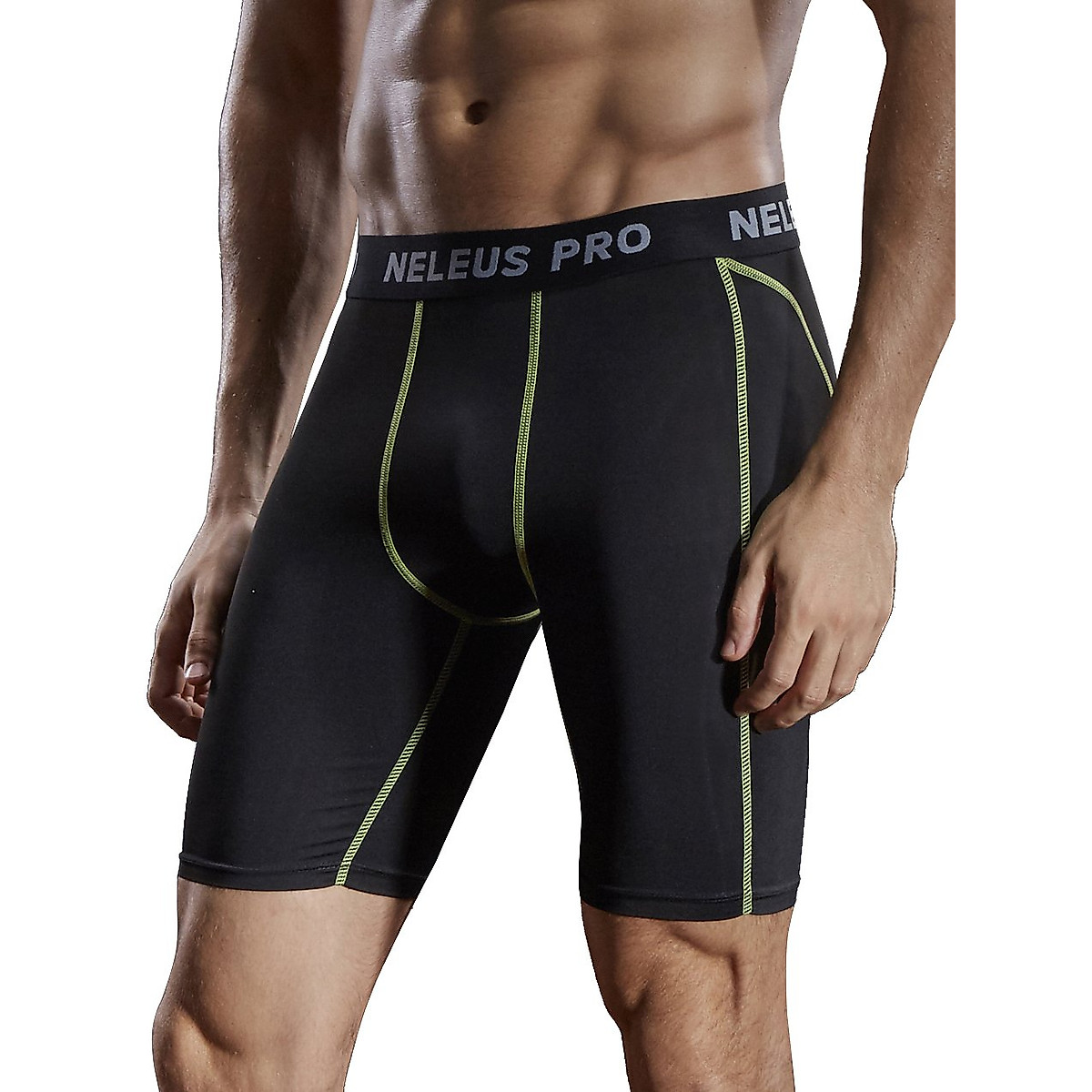 NELEUS Men's 3 Pack Compression Short,047,Black,US XL,EU 2XL