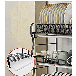 SDGH Dish Rack - Tier Dish Drying Rack Stainless Steel Counter Dish Drainer Rack with Drainboard