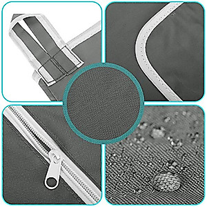 Comeve Open Top Door Hanging Laundry Hamper Bag, Space Saving Wall Hanging Laundry Bag with 2 Door Hooks, Large Laundry Basket for Closet, Travel, Storage (Grey)