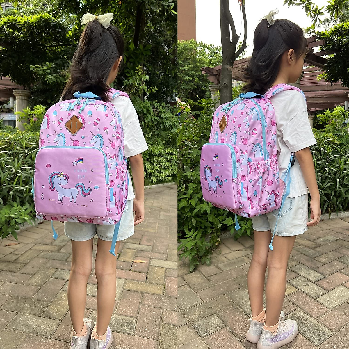 POWOFUN Kids Backpack School Bag Children Water-Resistant Cute Cartoon Travel Rucksack Backpack For Kindergarten Boys Girls with Chest Buckle