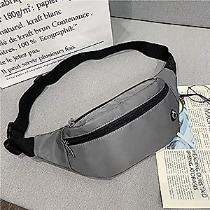 AKWFUNZ Storage bag simple multifunctional ports leisure men's and women's bags (Black)