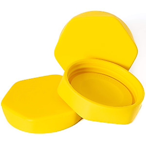 HOUSERRY DELUXE Easy-Grip Easy-Open 100% Silicone Mason Jar Lid - 3 pcs (WIDE MOUTH, YELLOW)