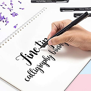 Calligraphy Pens, Hand Lettering Pen, 10 Size Caligraphy Brush Pens for Beginner, Writing, Sketching, Drawing, Illustration, Scrapbooking, journaling