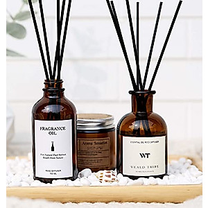 Flower Reed Diffuser Set Eucalyptus & Lavender Scent for Bathroom Accessories Shelf Decor & Air Fresheners, Sticks Defusers with 4.0 fl oz Essential Oils & Leaves, House Bedroom Office Decor & Gifts