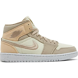 Women's Air Jordan 1 Mid SE Canvas (DV0427 102) - 9 Muslin/Celestial Gold/Sail/Desert