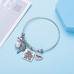 LParkin Mother of The Groom Bride Gifts Mother in Law Gift Mom Bangle Bracelets from Son Today a Groom Tomorrow a Husband Forever Your Son Bracelet