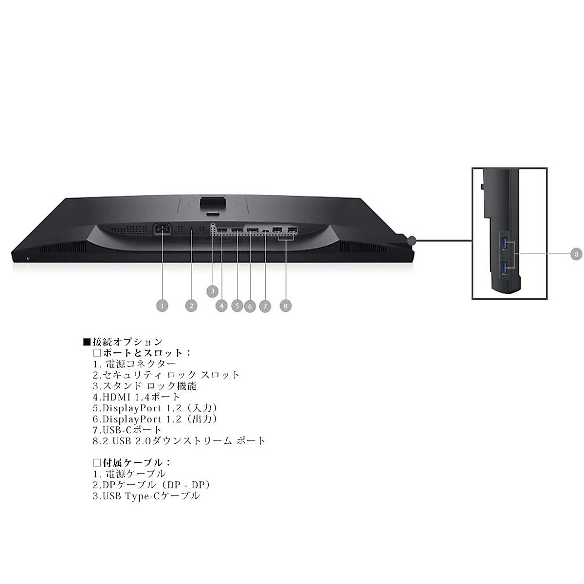 Dell P2720DC 27-Inch QHD 2560 x 1440 DisplayPort, USB-C, HDMI IPS Wide Angle Monitor (Renewed)