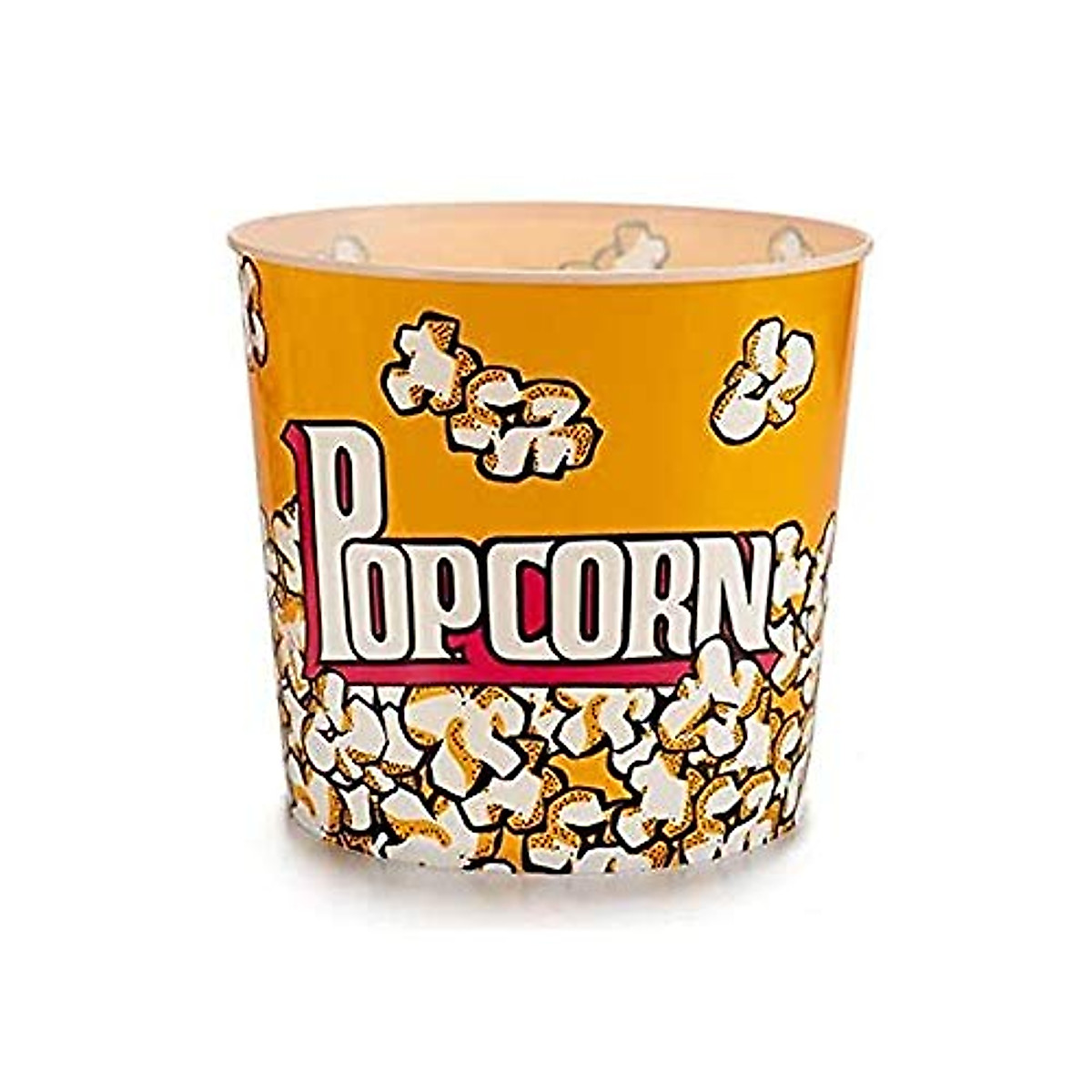 2PC Reusable Popcorn Bowls Retro Style Bucket 8" Plastic Container Movies Home