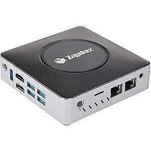 Shuttle Zignbox GL01 Fanless Mini PC Intel Gemini Lake N4000 CPU Up to 2.6GHz 4GB RAM 128GB SSD Dual HDMI Dual LAN Windows 10 Pro (GL014G128W10)