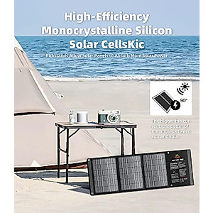 [Lightweight Upgraded]SUNNOBE Portable Solar Panel with 3-IN-1 Cable, Dual USB-A Ports, Foldable 30W Solar Panel Charger with Digital Ammeter for Camping&Hiking, Compatible with iPhone, iPad, Samsung