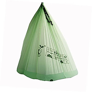 VALICLUD 50pcs Corn Starch Compost Trash Bags Poo Bags Compostable Garbage Bags Corn Starch Bag Poop Bag Poop Bags Biodegradation Poop Bag Pet Garbage Bag Flat Green Dumpster Bag