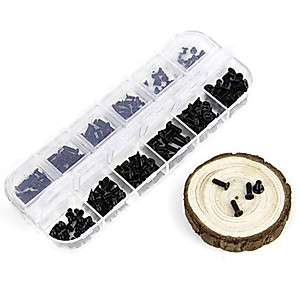 TONGCHAO Tchaosc 240 Pcs Notebook Computer M2 M2.5 M3 Screw Suit Micro-Type Digital Electronic Screw Metric System M2 M2.5 M3 Laptop Screw Set (Color : Black)