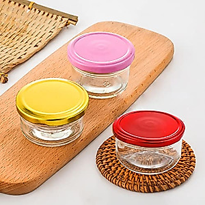 Delove [16 Pack] Glass Salad Dressing Container To Go, 2.5oz Small Condiment Containers with Lids, Reusable Sauce Cups Containers, Leakproof Screw Lids for Lunch Bento Box, Picnic and Travel