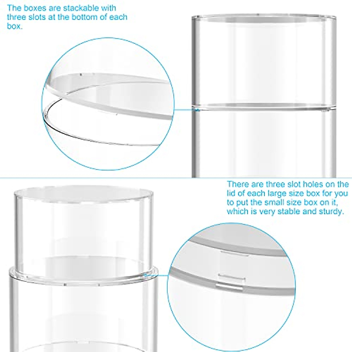 Belt Organizer Masqudo Acrylic 8 Pack Belt Holder Dispaly Case Storage Holder for Watches, Jewelry, Makeup, Bracelets, Rings