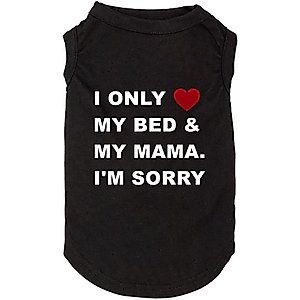 weokwock Dog Shirts Letter Printed Vest for Small Large Dogs Slogan Costume Dog Pajamas Puppy Gift Pet Clothes Mama's Boy (X-Large, O-Black)