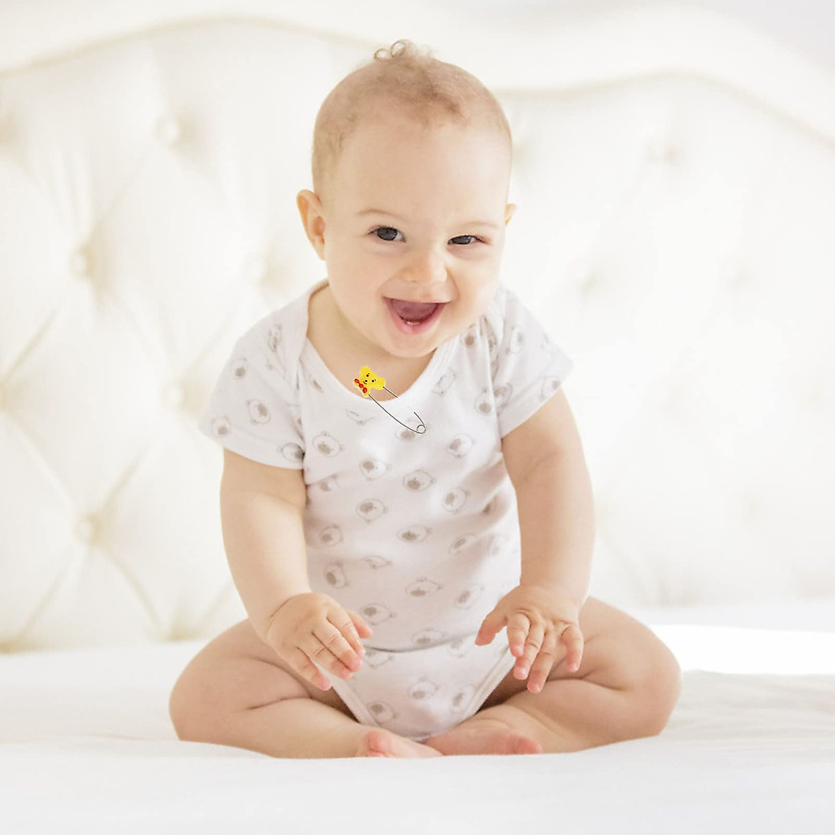 Toddmomy 20pcs Safety Brooch Pin Heavy Duty Blanket Pins Animal Badge Pin for Diaper Laundry Safety Pin