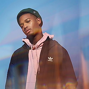 adidas Originals Short Fit Sport Beanie, Heather Grey/Night Indigo/White, One Size