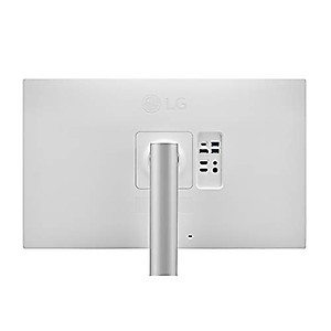 LG 27UP850-W Monitor 27” UHD (3840 x 2160) IPS Display, VESA DisplayHDR 400, DCI-P3 95% Color Gamut, USB-C,3-Side Virtually Borderless Display, Height/Pivot/Tilt Adjustable Stand - Silver