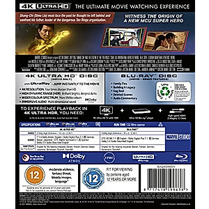 Marvel Studios Shang-Chi and the Legend of the Ten Rings 4K UHD [Blu-ray] [2021] [Region Free]