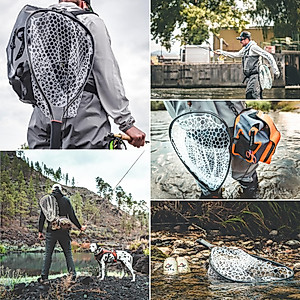 Maxcatch Rubber Net Replacement for Fly Fishing Landing Net (Clear, Circumference: 46inch)