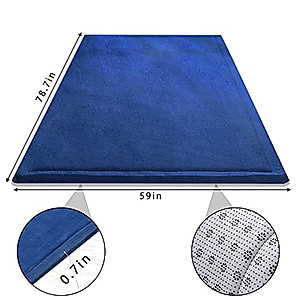 Eanpet Soft Tatami Mat Area Rug Pad Non-Slip Memory Foam Carpet Large Playmats for Kids Crawling Mat Anti-Skid Doormats Living Room Bedroom Mat Women Gym Mat (Navy Blue)