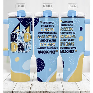 MARSANA Dad Tumbler - 40Oz Father Coffee Cup - Gifts for Dad, Husband - Father's Day Gift