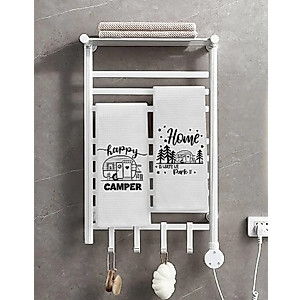 Happy Camper Kitchen Towels Set - Camper Gifts, RV Gifts, 2 Pieces 16 X 24 Inch Camper Hand Towels, Bathroom Hand Towels, Hand Towels for Bathroom, RV Accessories for Inside