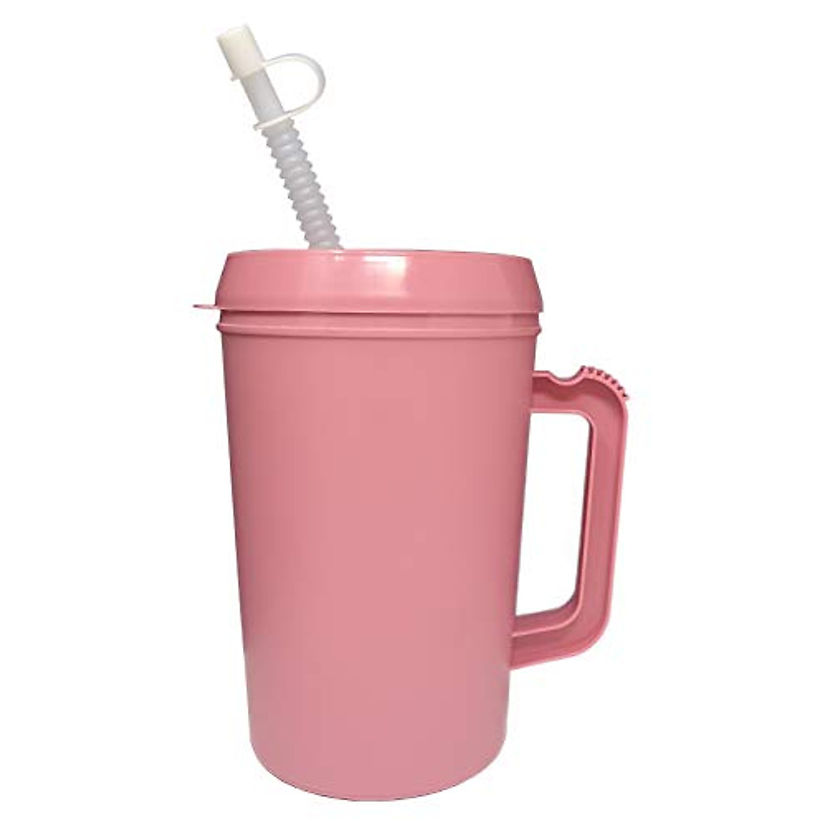 Insulated Hospital Carafe – 34 oz – Hot and Cold Refillable Water Bottle – With Flexible Straw and Pouring/Sipping Spout (1)