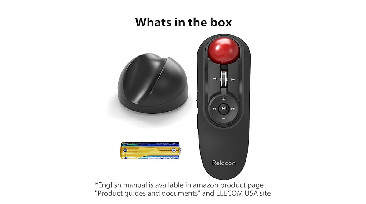 ELECOM Relacon Handheld Trackball Mouse, Thumb Control, Left Right ...