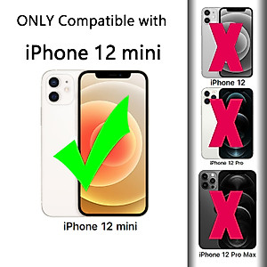 TENOC Phone Case Compatible with iPhone 12 Mini, Clear Case Non-Yellowing Protective Bumper Hard Back Cover for 5.4 Inch